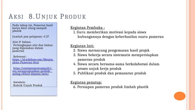 Modul Projek Gaya Hidup Berkelanjutan - KREATIVITAS SAMPAH PLASTIK - Fase D.pptx