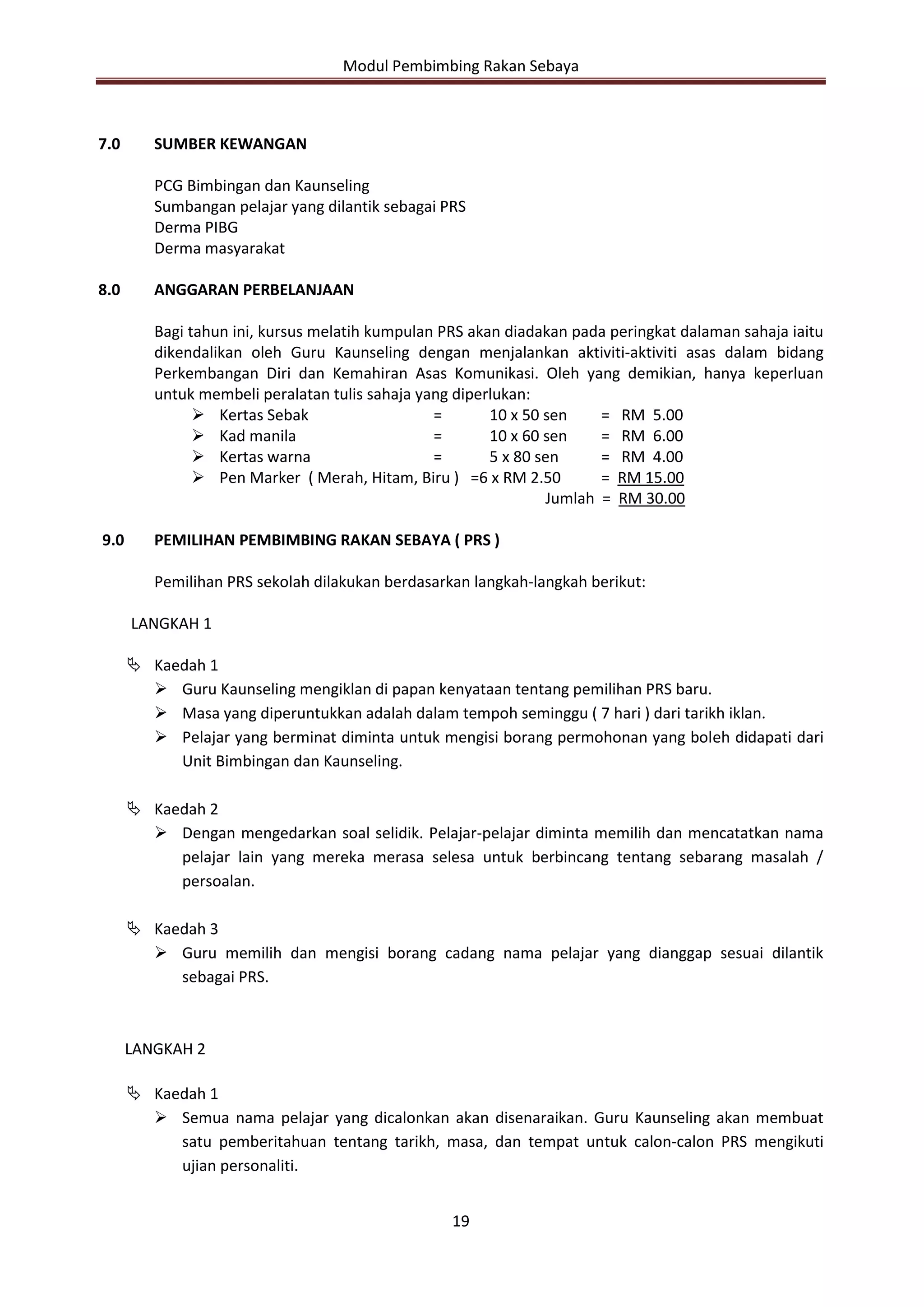 Modul prs kebangsaan | PDF