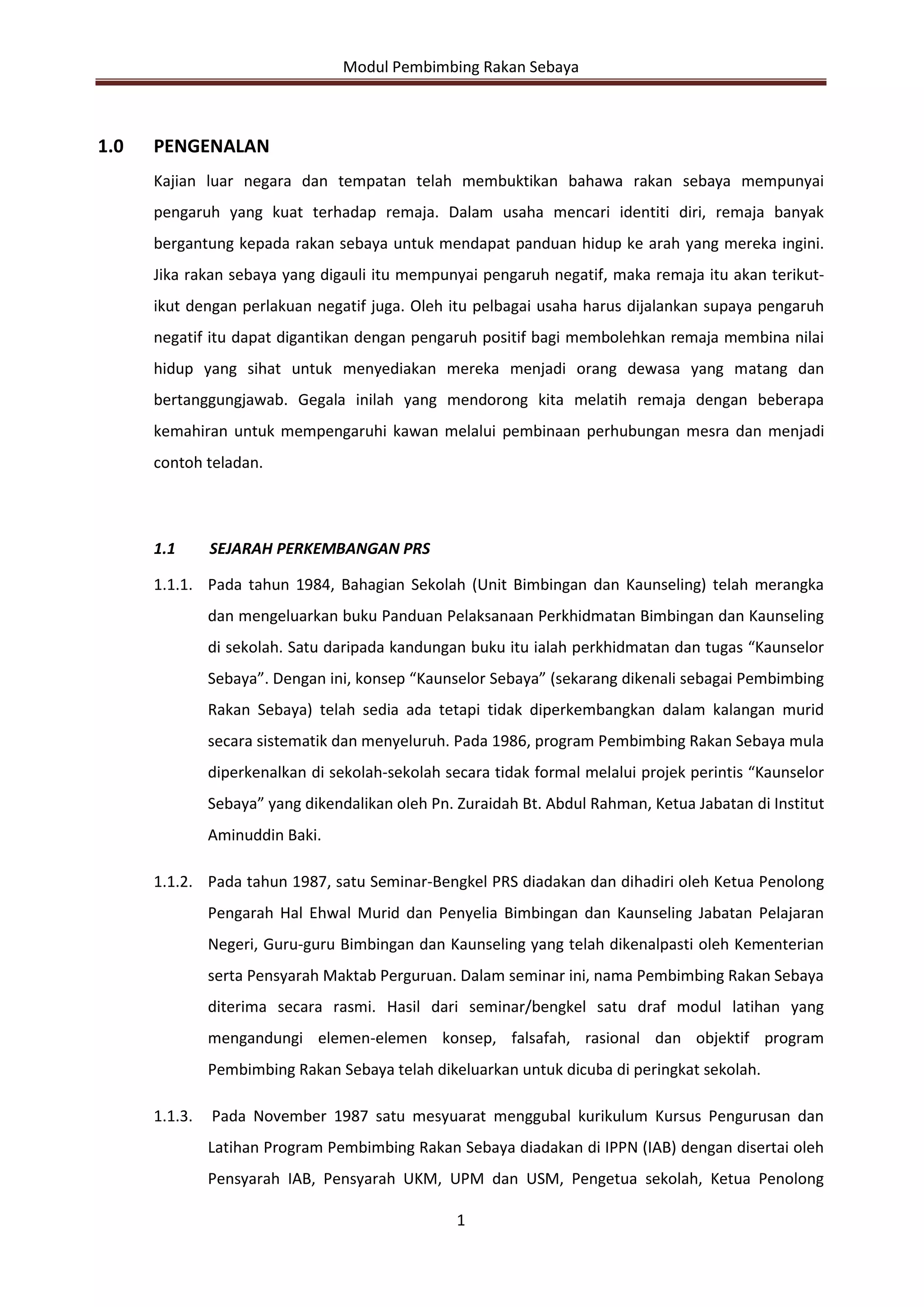 Modul prs kebangsaan | PDF