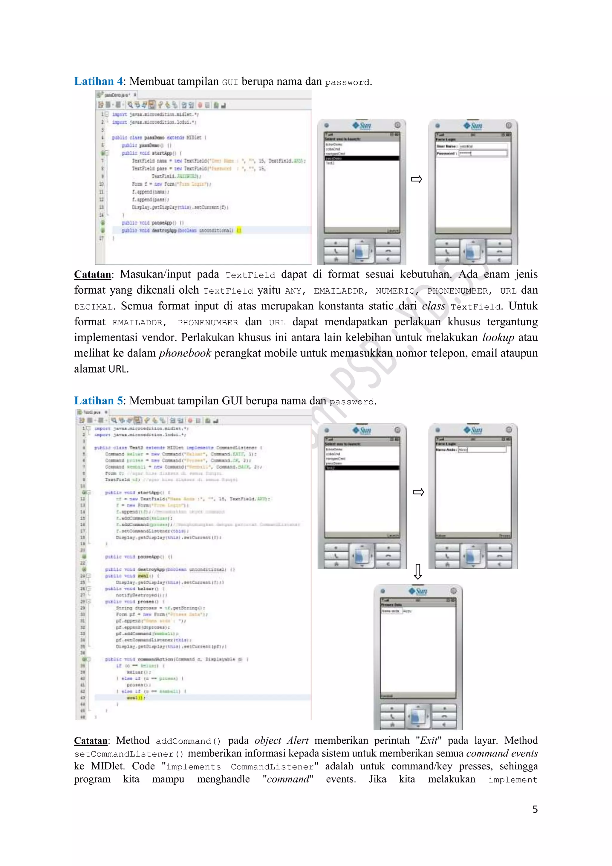 Modul psb 2 j2me | PDF