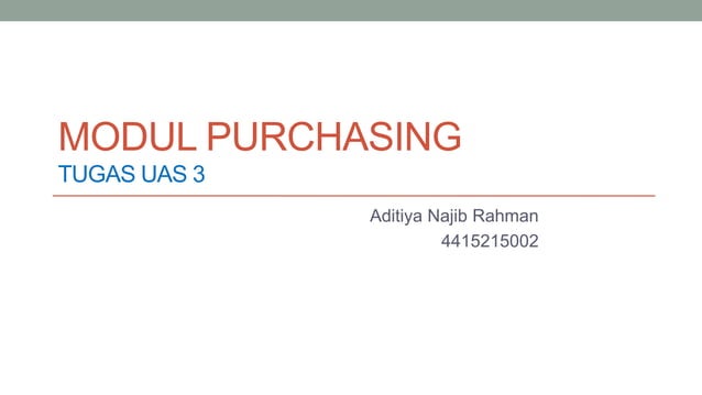 Modul purchasing | PPTX