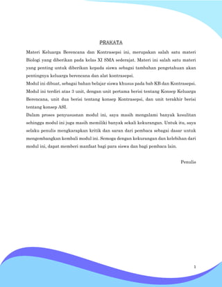 Modul Biologi kd 3.13 kelas xi tentang KB dan kontrasepsi | PDF