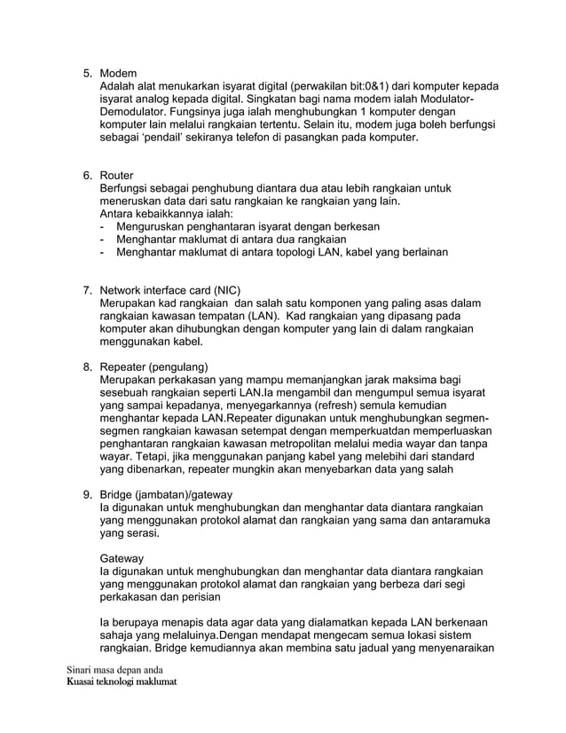 Modul rangkaian | DOCX