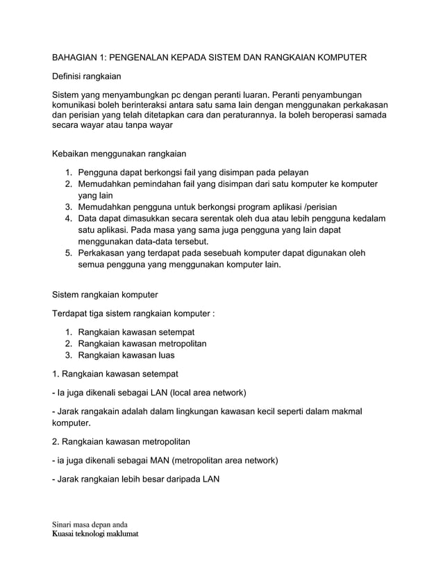 Modul rangkaian | DOCX