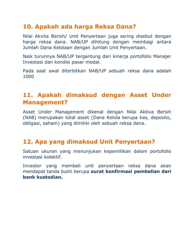 Modul Reksa Dana | PDF