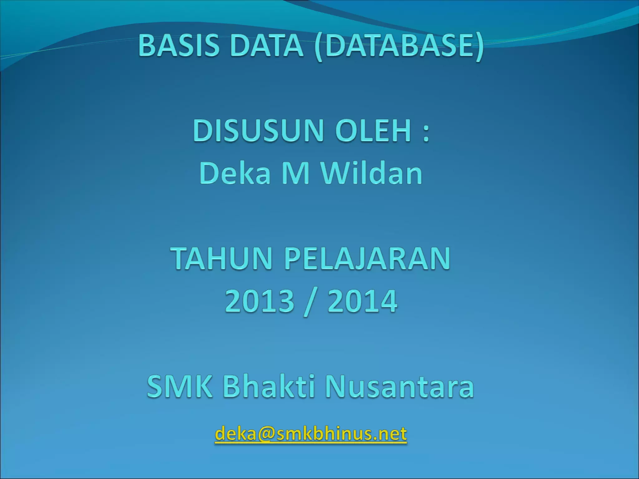 Modul basis data (database) | PPT