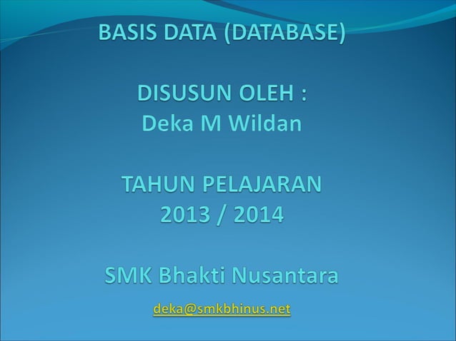 Modul basis data (database) | PPT