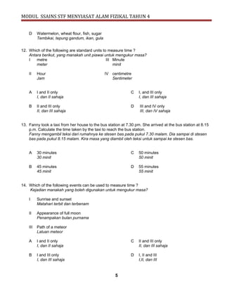 Modul sains stf (alam fizikal tahun 4) | DOC