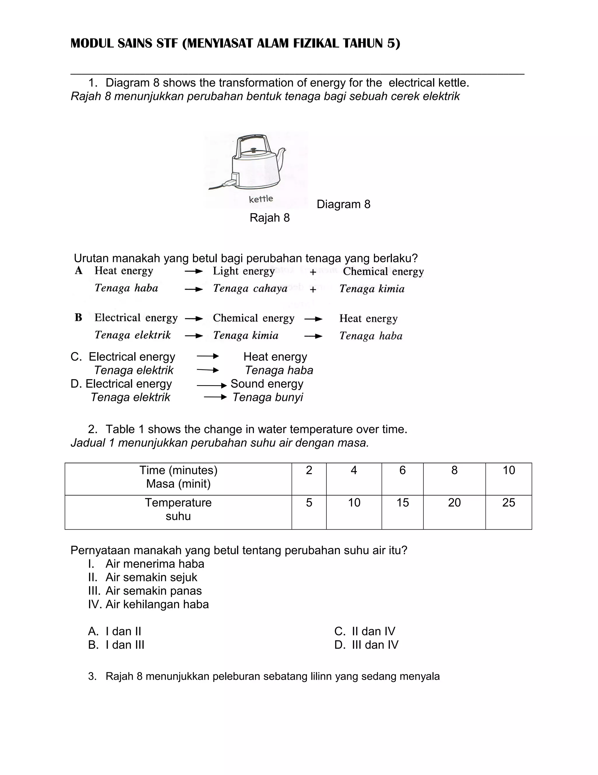 Modul sains stf (alam fizikal tahun 5) | DOC