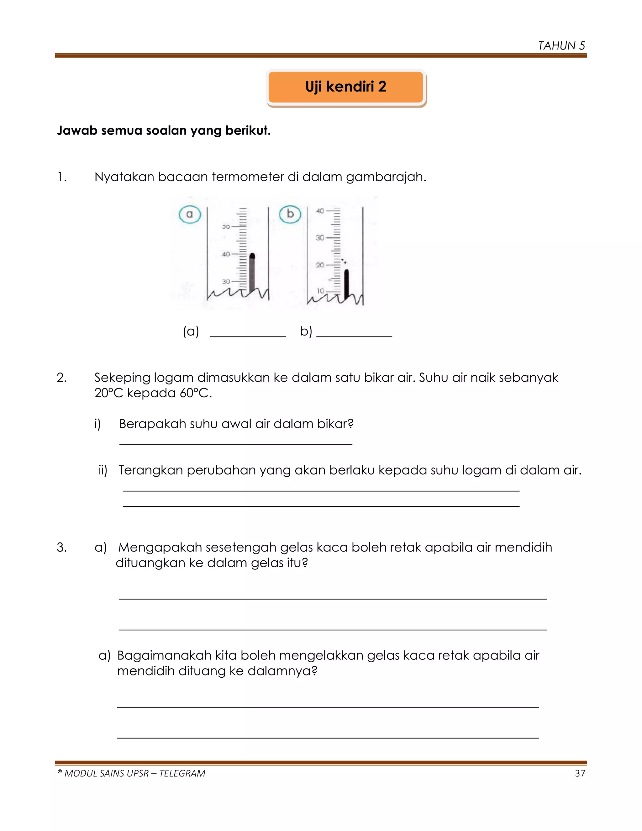 Modul sains upsr tahun 5 | PDF