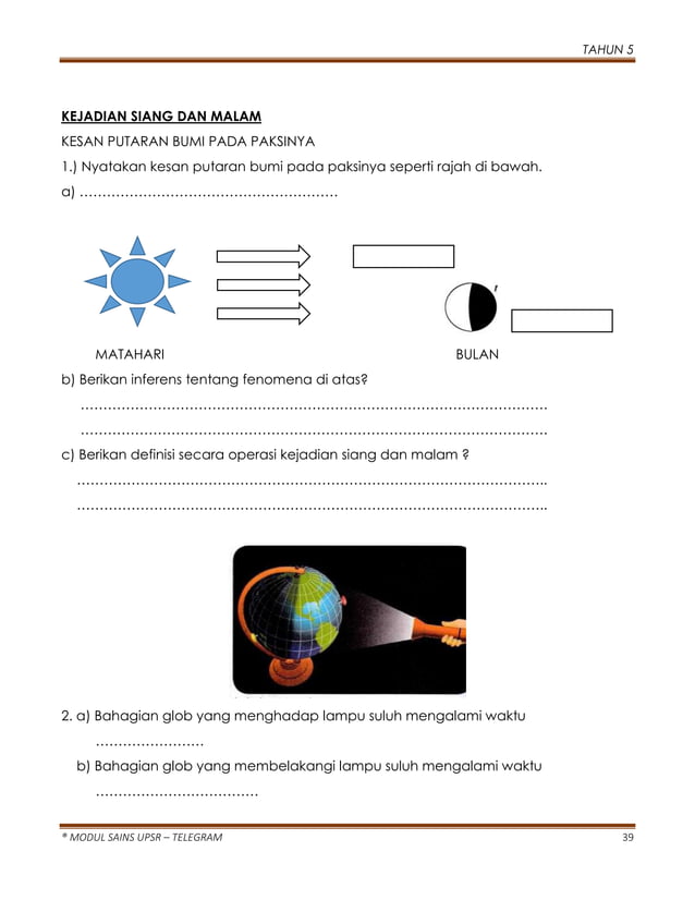 Modul sains upsr tahun 5 | PDF