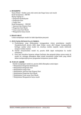 Modul sbk kls 1-x | PDF