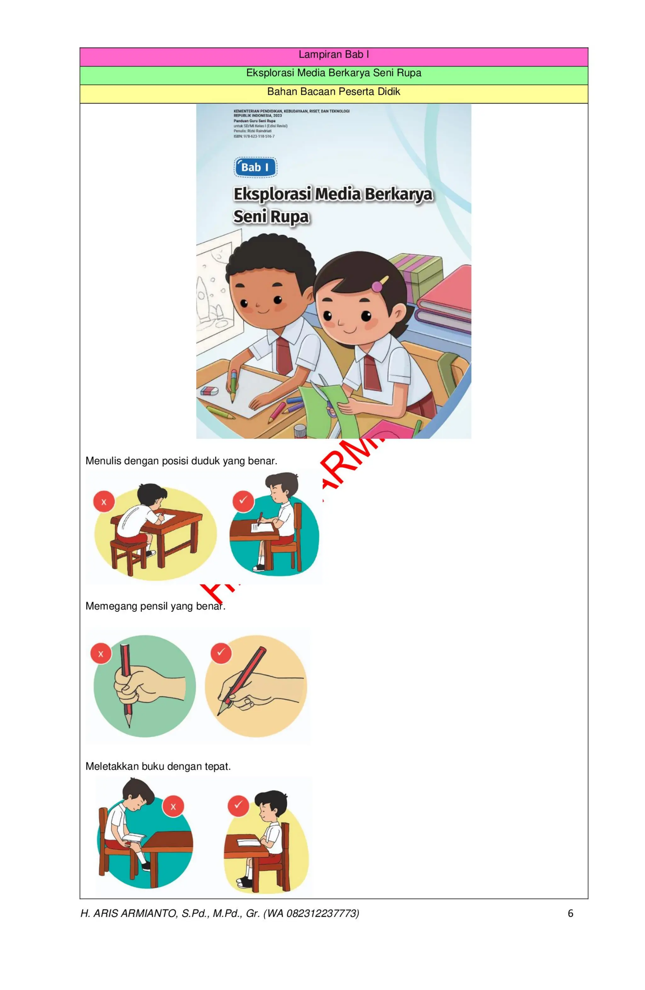 MODUL PEMBELAJARAN DEEP LEARNING SENI RUPA KELAS 1 CP 032 REVISI 2025 KURIKULUM MERDEKA SEMESTER ...