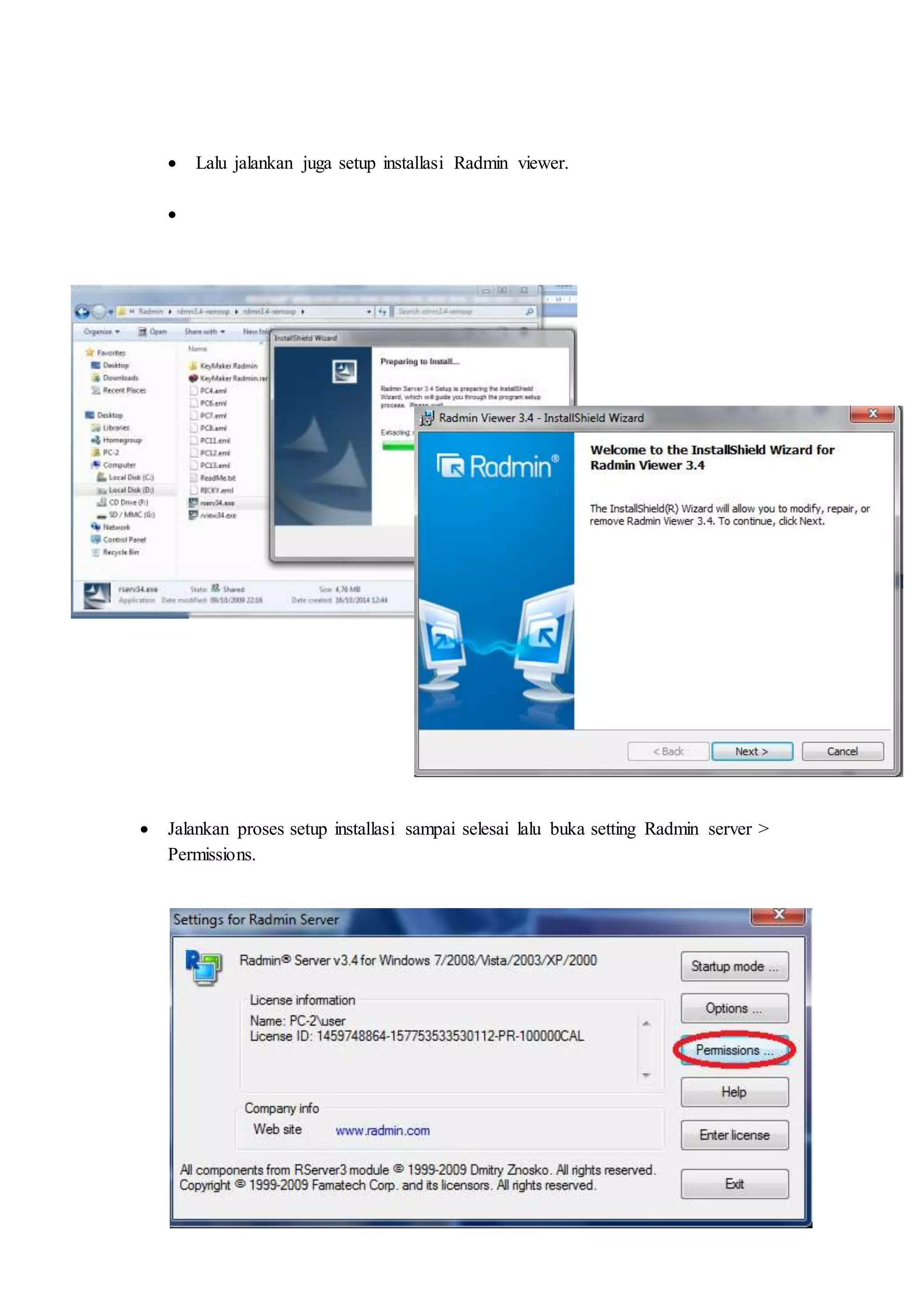 Modul setting radmin | DOCX