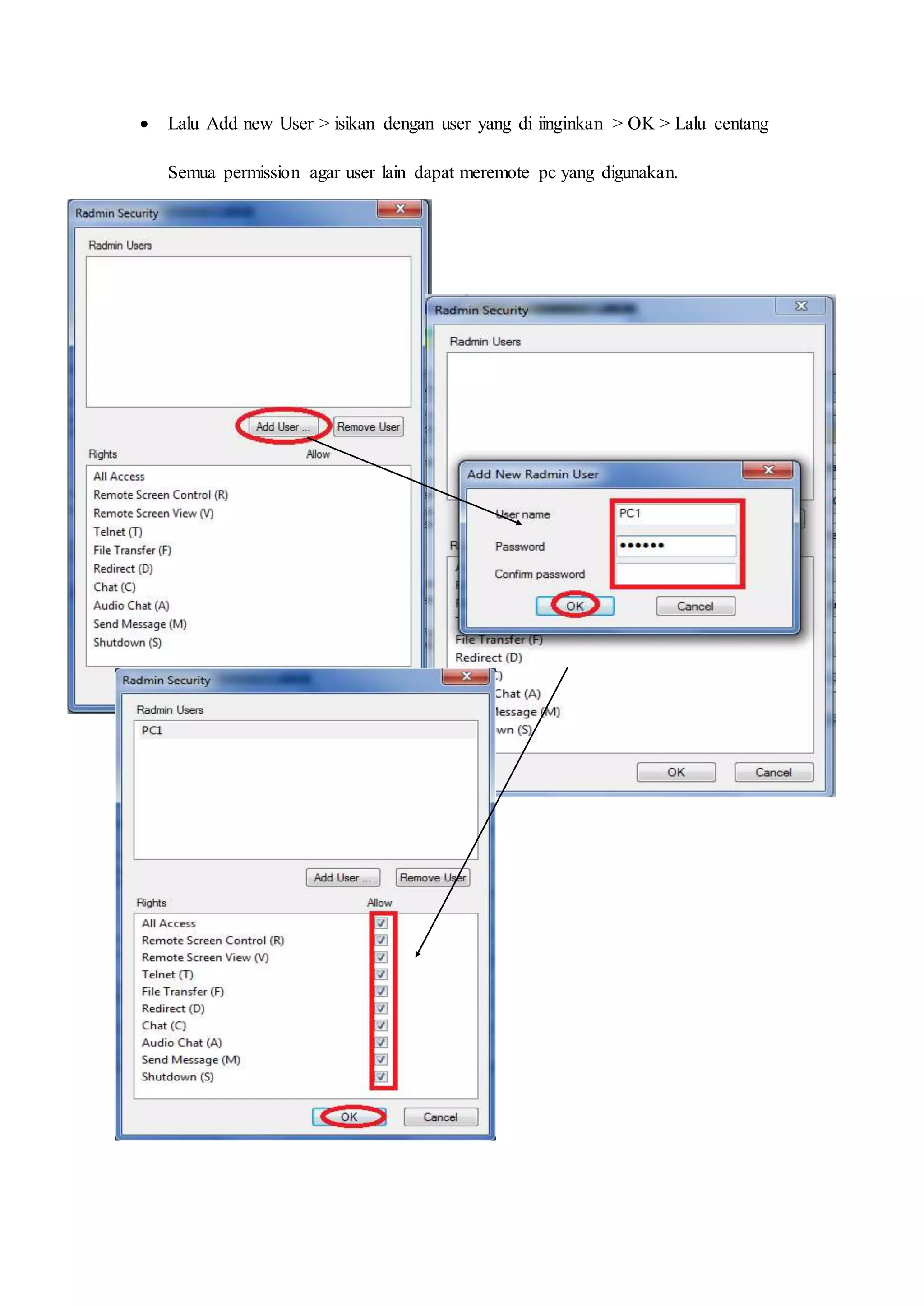 Modul setting radmin | DOCX