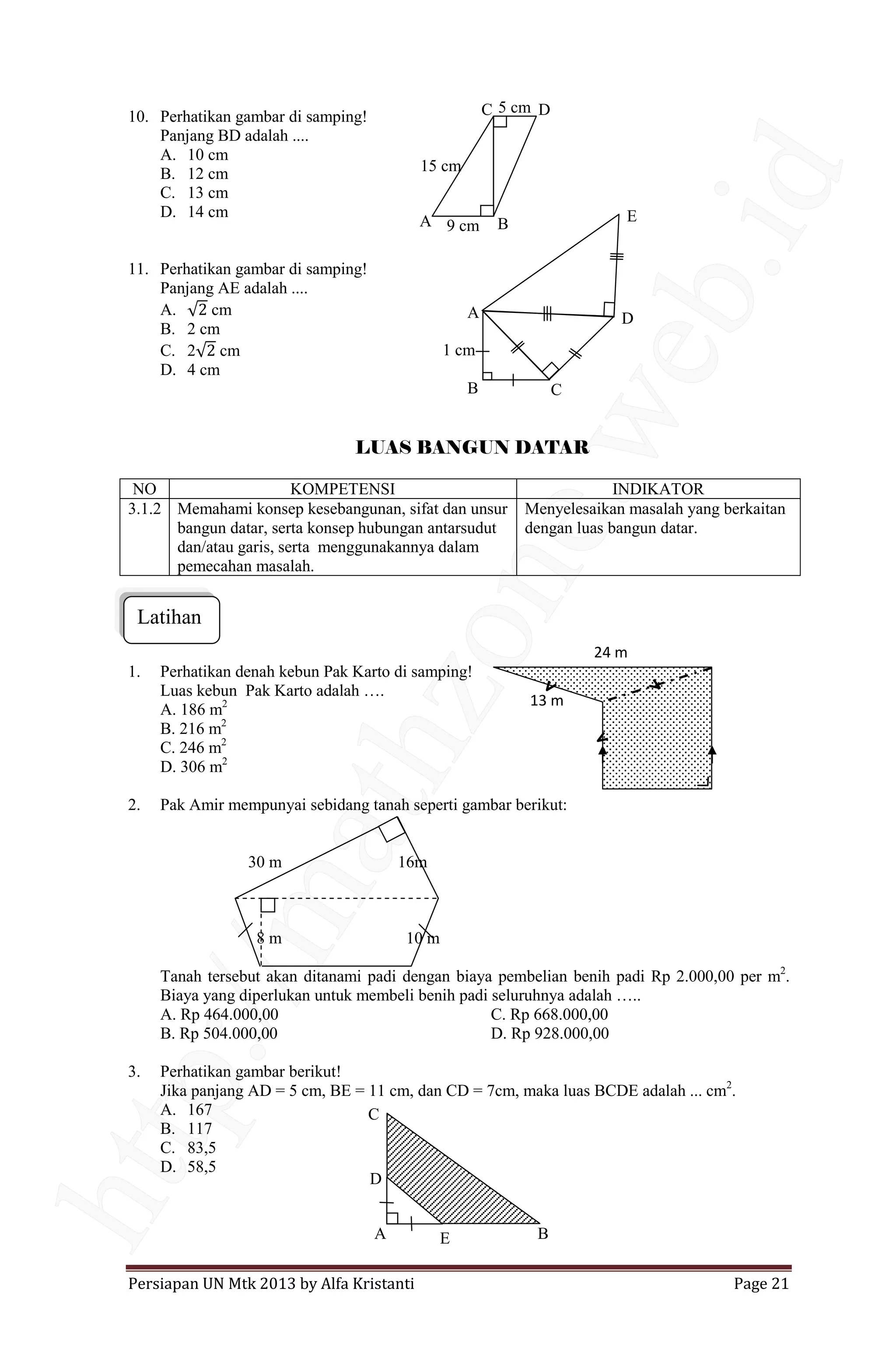 Modul siap un matematika smp 2013 | PDF