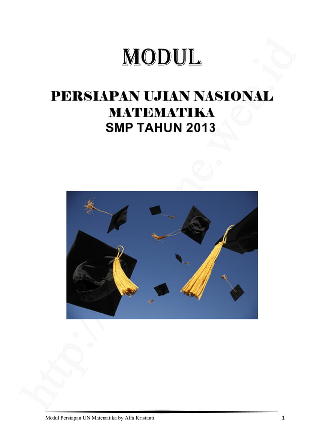 Modul siap un matematika smp 2013 | PDF