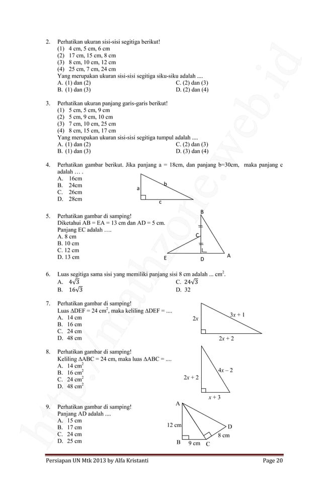 Modul siap un matematika smp 2013 | PDF