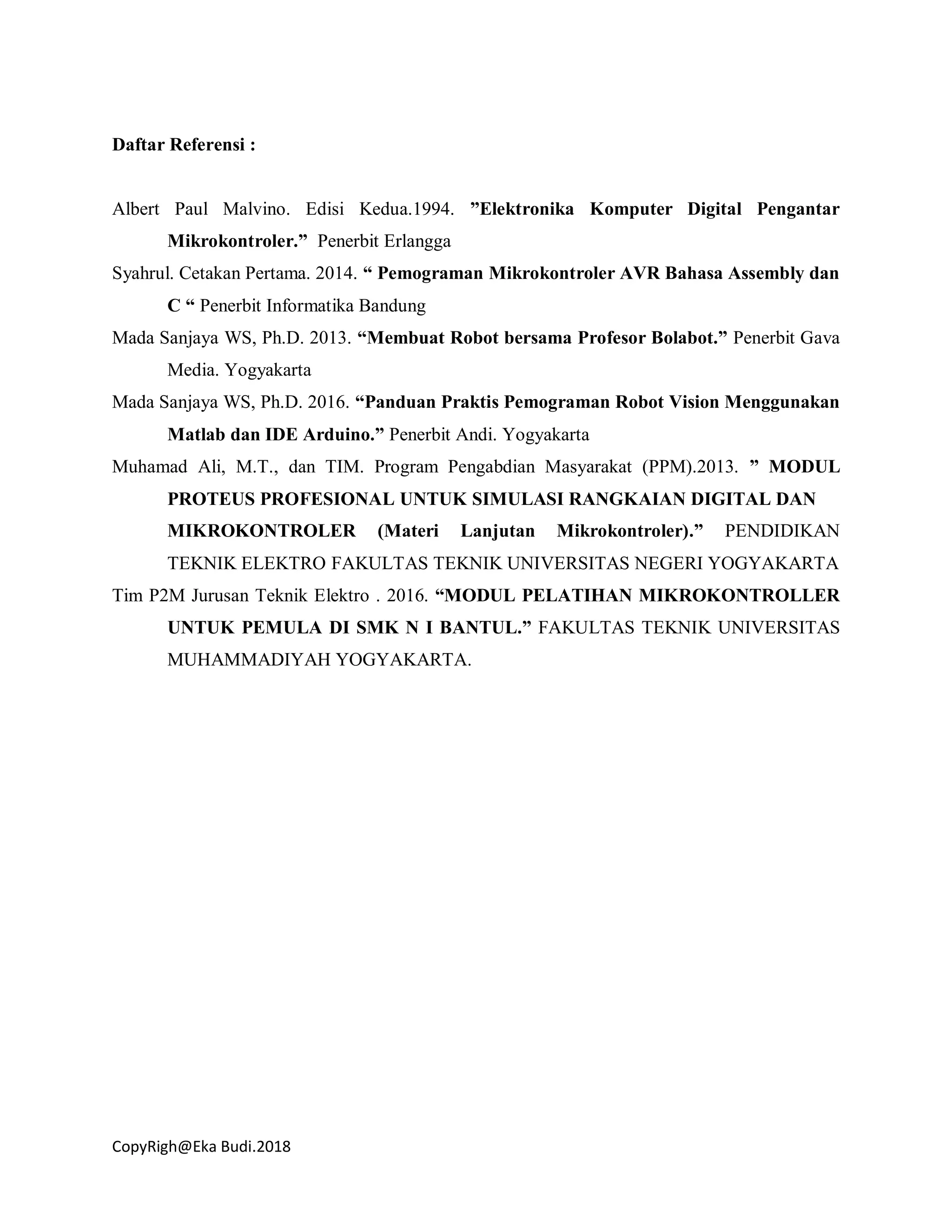 Modul simulasi pemograman mikrokontroler | PDF