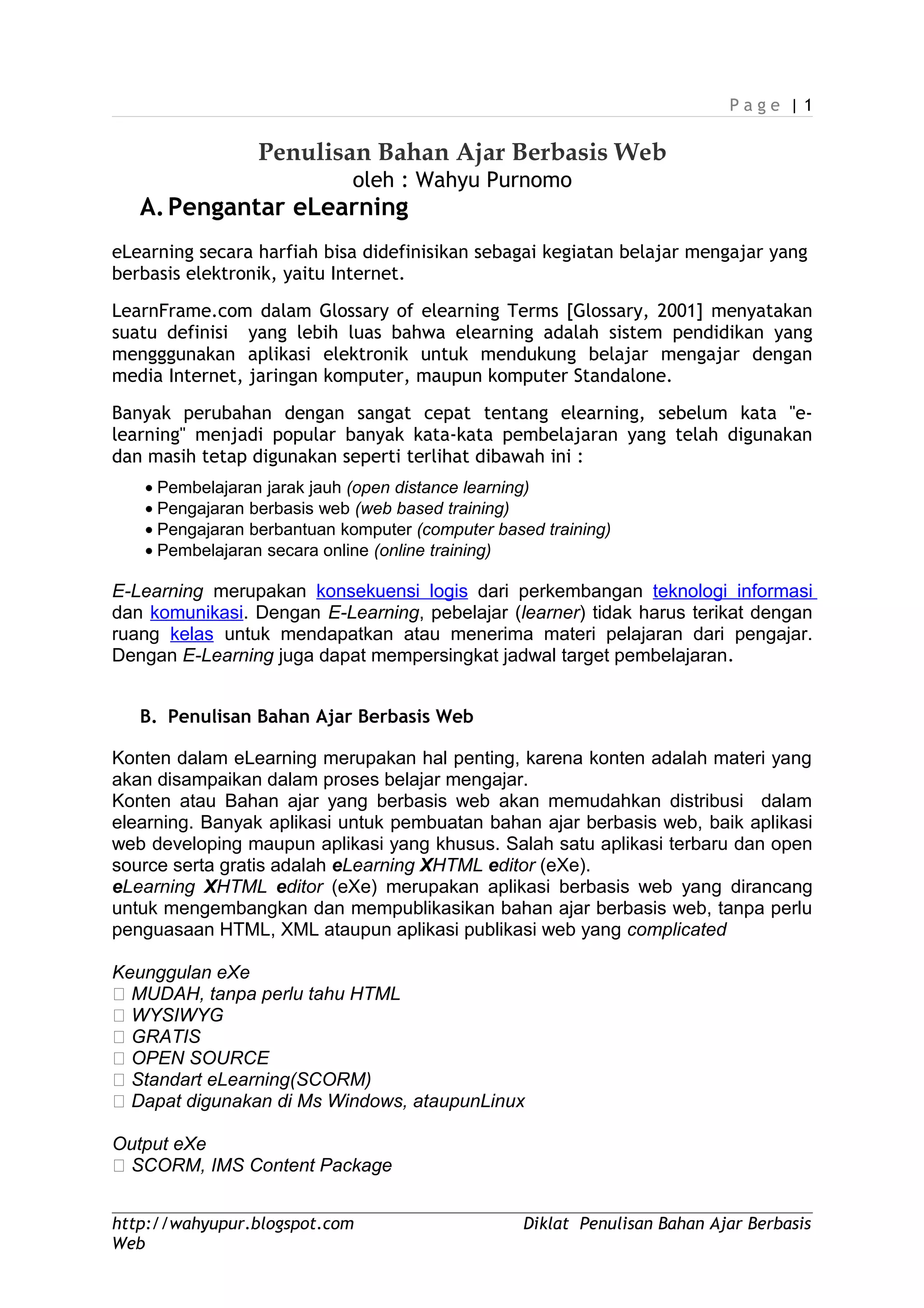 Modul Singkat Penggunaan Exelerning Pdf