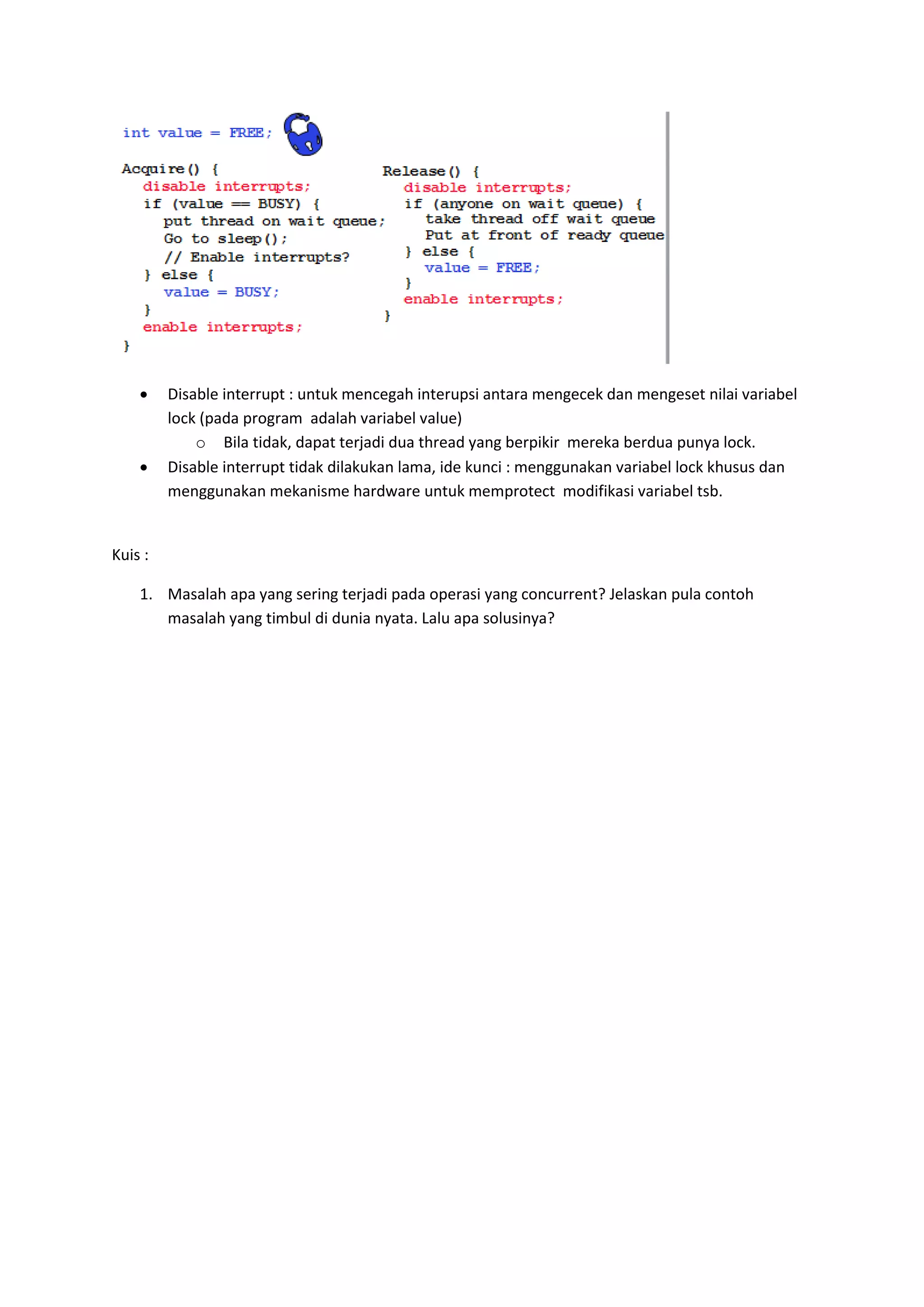 Modul Sistem Operasi Sinkronisasi | PDF