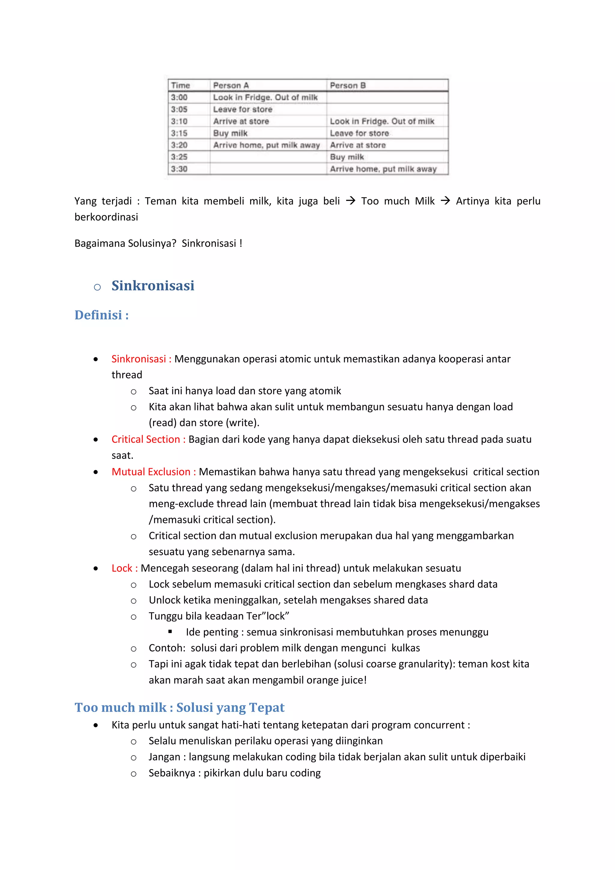 Modul Sistem Operasi Sinkronisasi | PDF