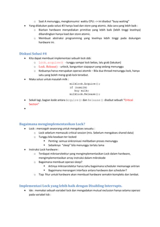 Modul Sistem Operasi Sinkronisasi | PDF