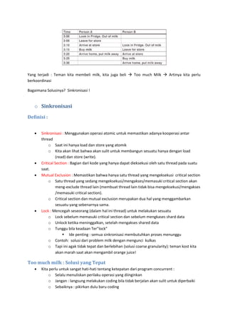 Modul Sistem Operasi Sinkronisasi | PDF