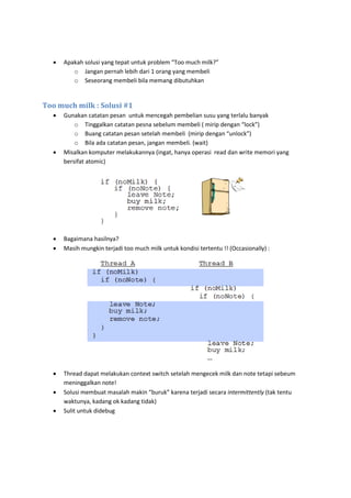 Modul Sistem Operasi Sinkronisasi | PDF