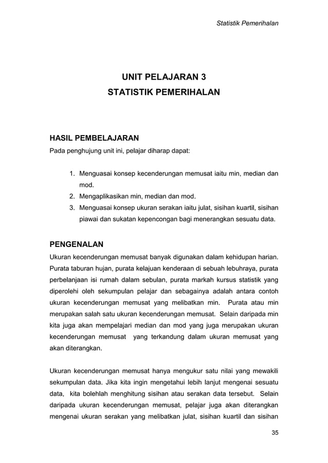 Modul smu3063 stat asas pjj (1) | PDF