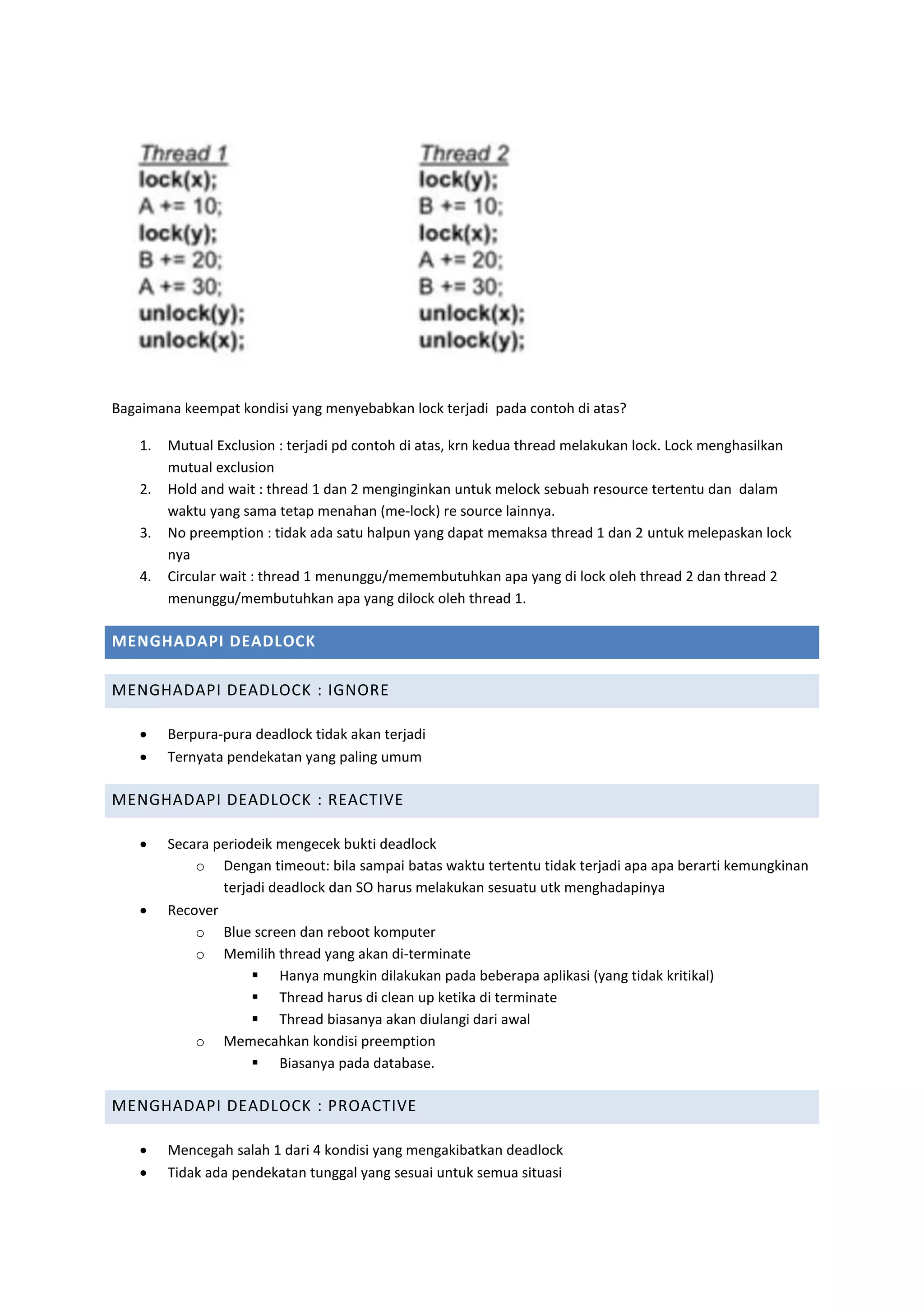 Modul Sistem Operasi Deadlock | PDF