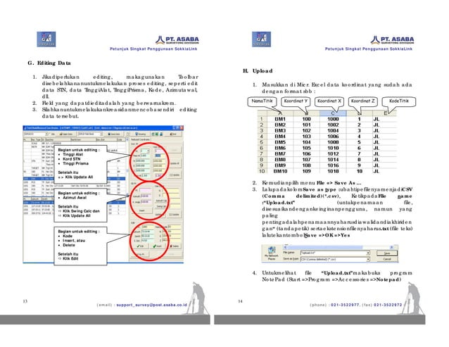 aplikasi software sokkia link Modul_Sokkia_Link_edit | PDF
