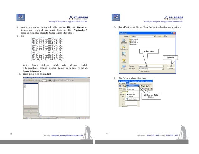 aplikasi software sokkia link Modul_Sokkia_Link_edit | PDF
