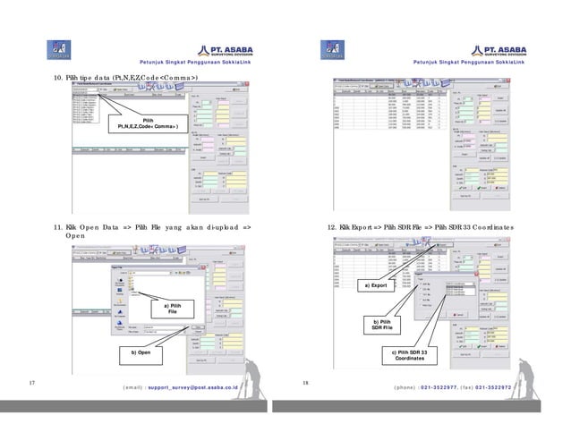 aplikasi software sokkia link Modul_Sokkia_Link_edit | PDF