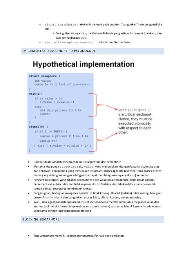 Modul Sistem Operasi Semaphore | PDF