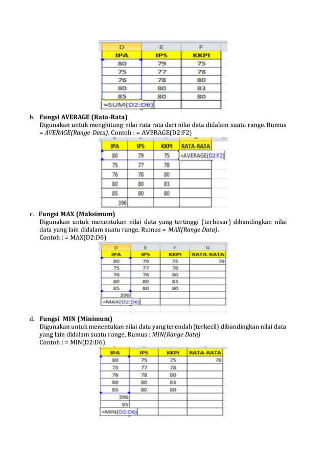 Modul spreadsheet | DOCX