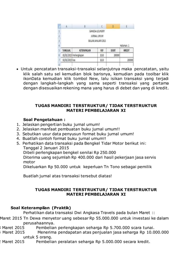 Modul spreadsheet | DOCX