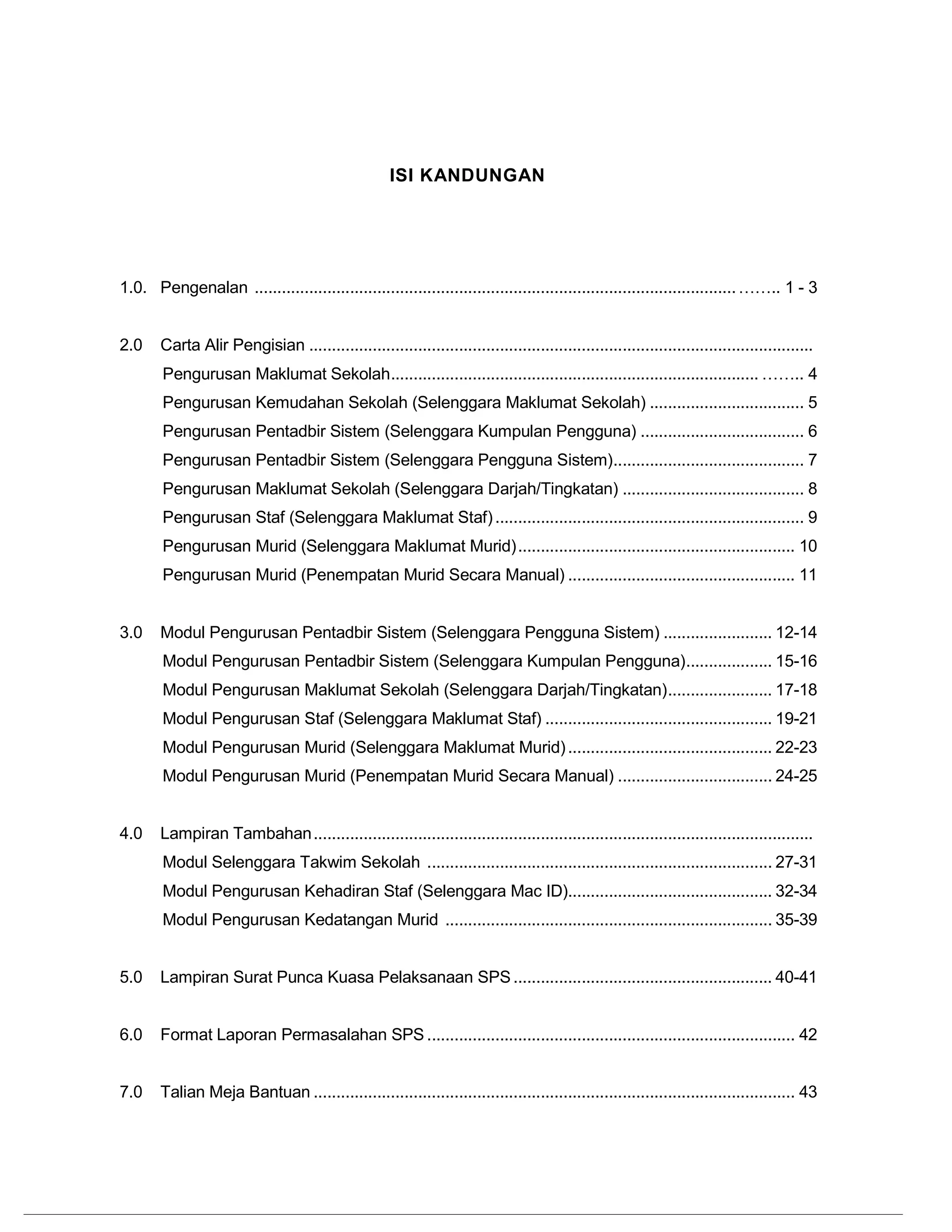 Modul SISTEM PENGURUSAN SEKOLAH (SPS) | PDF