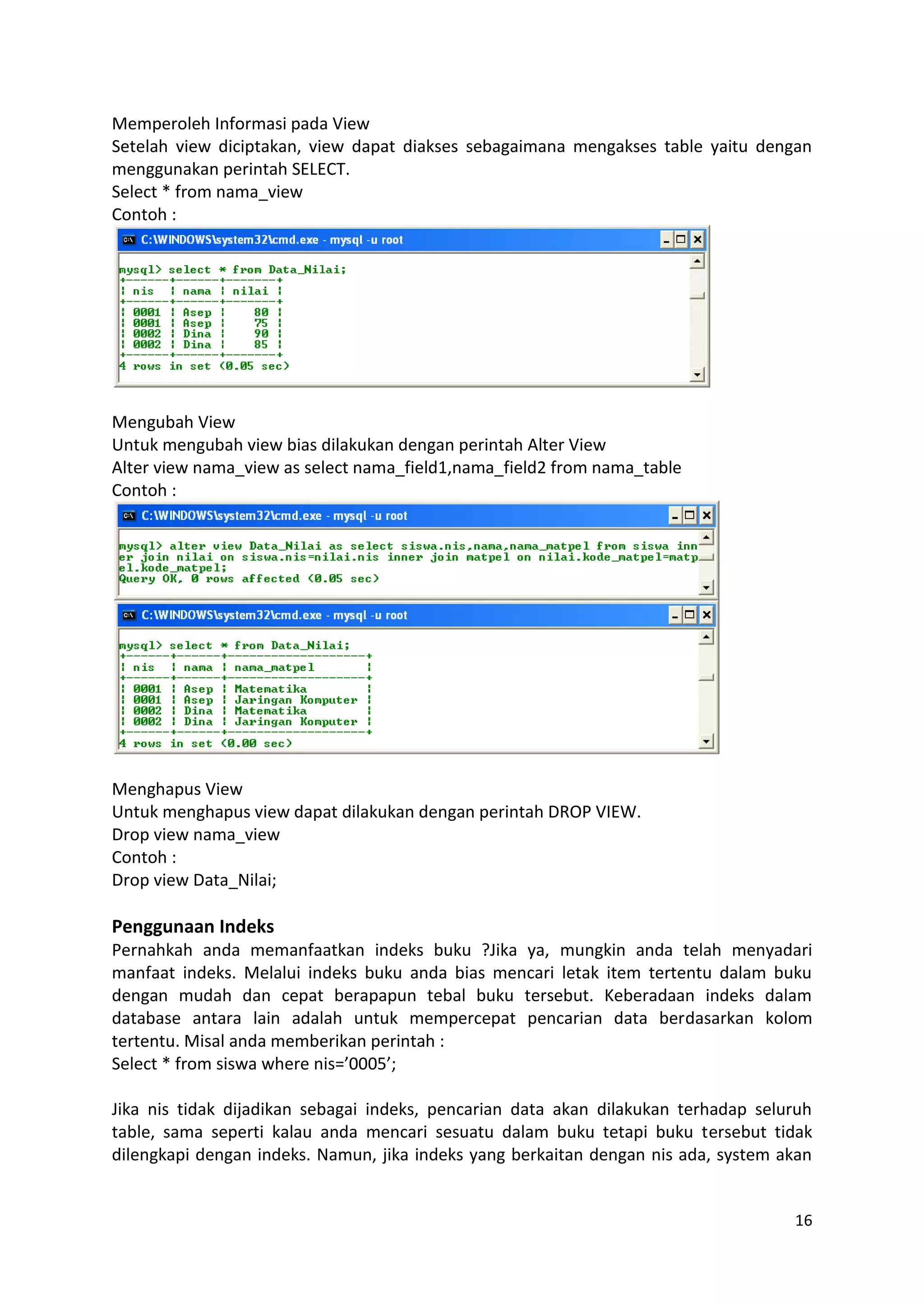 Modul sql tingkat dasar | DOCX