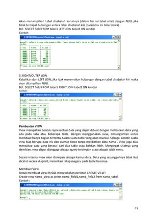 Modul sql tingkat dasar | DOCX