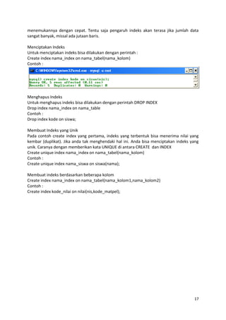 Modul sql tingkat dasar | DOCX