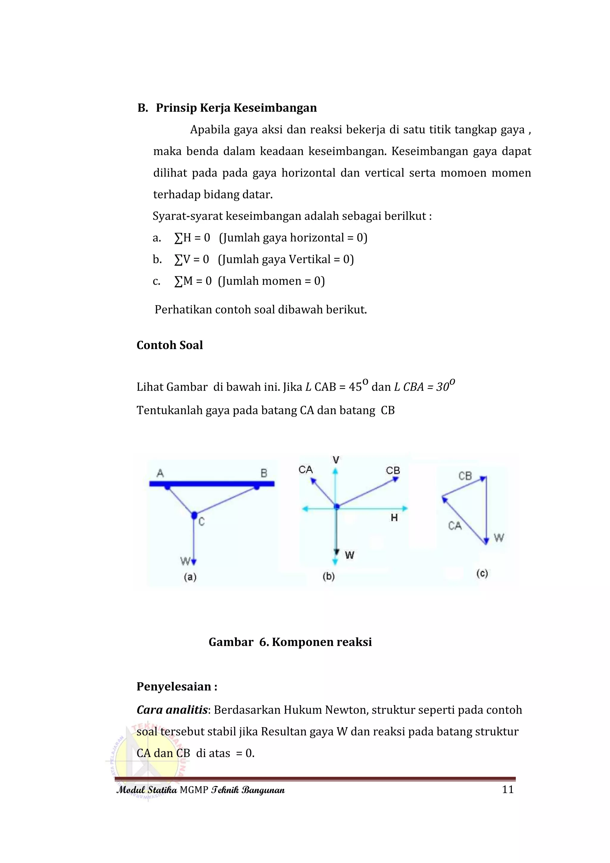 Modul statika pdf Kelas X SMK | PDF
