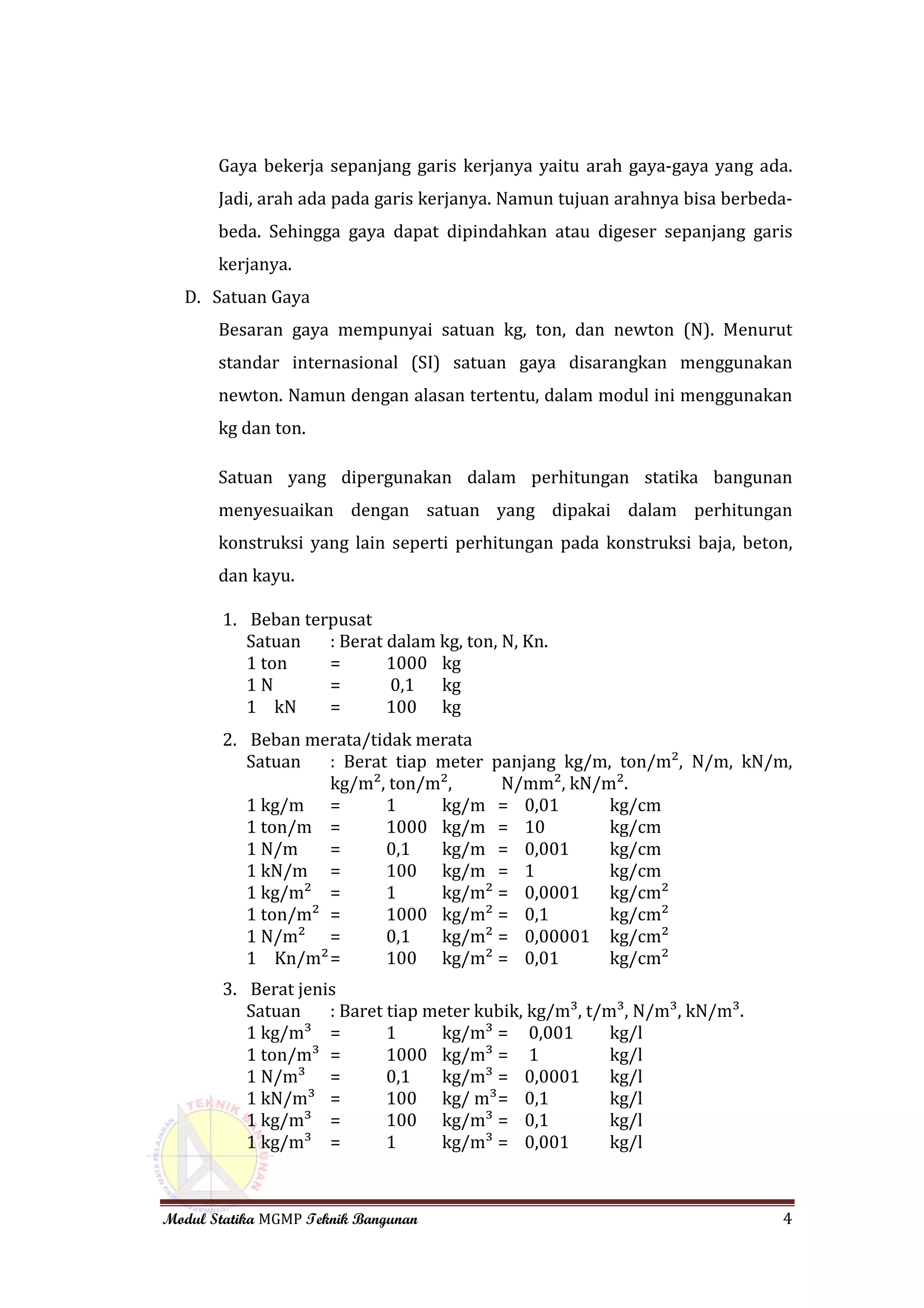 Modul statika pdf Kelas X SMK | PDF