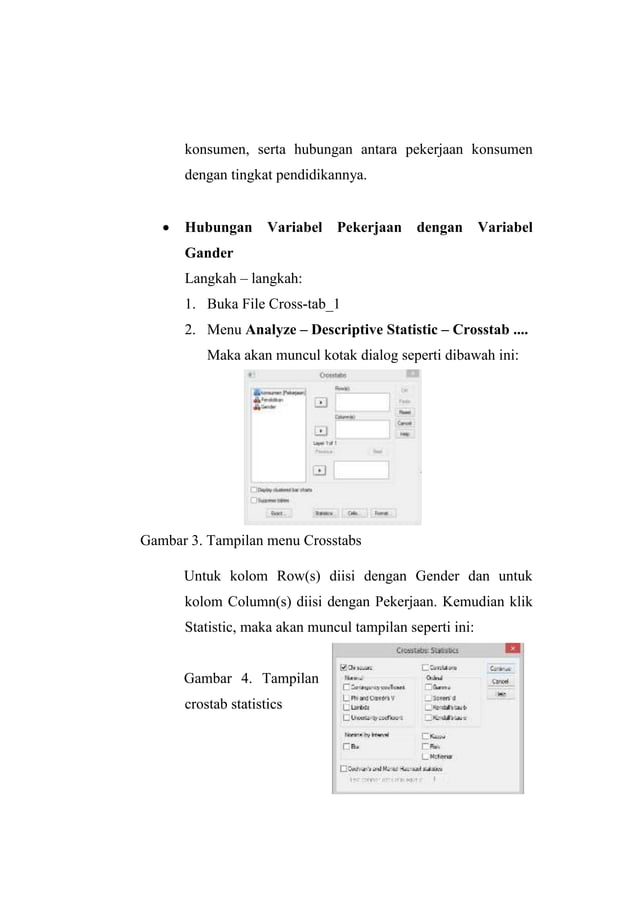 Modul Statistika Crosstab | DOCX