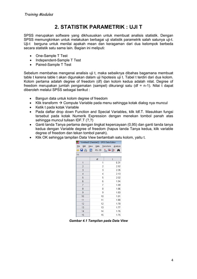Modul statistik spss | PDF