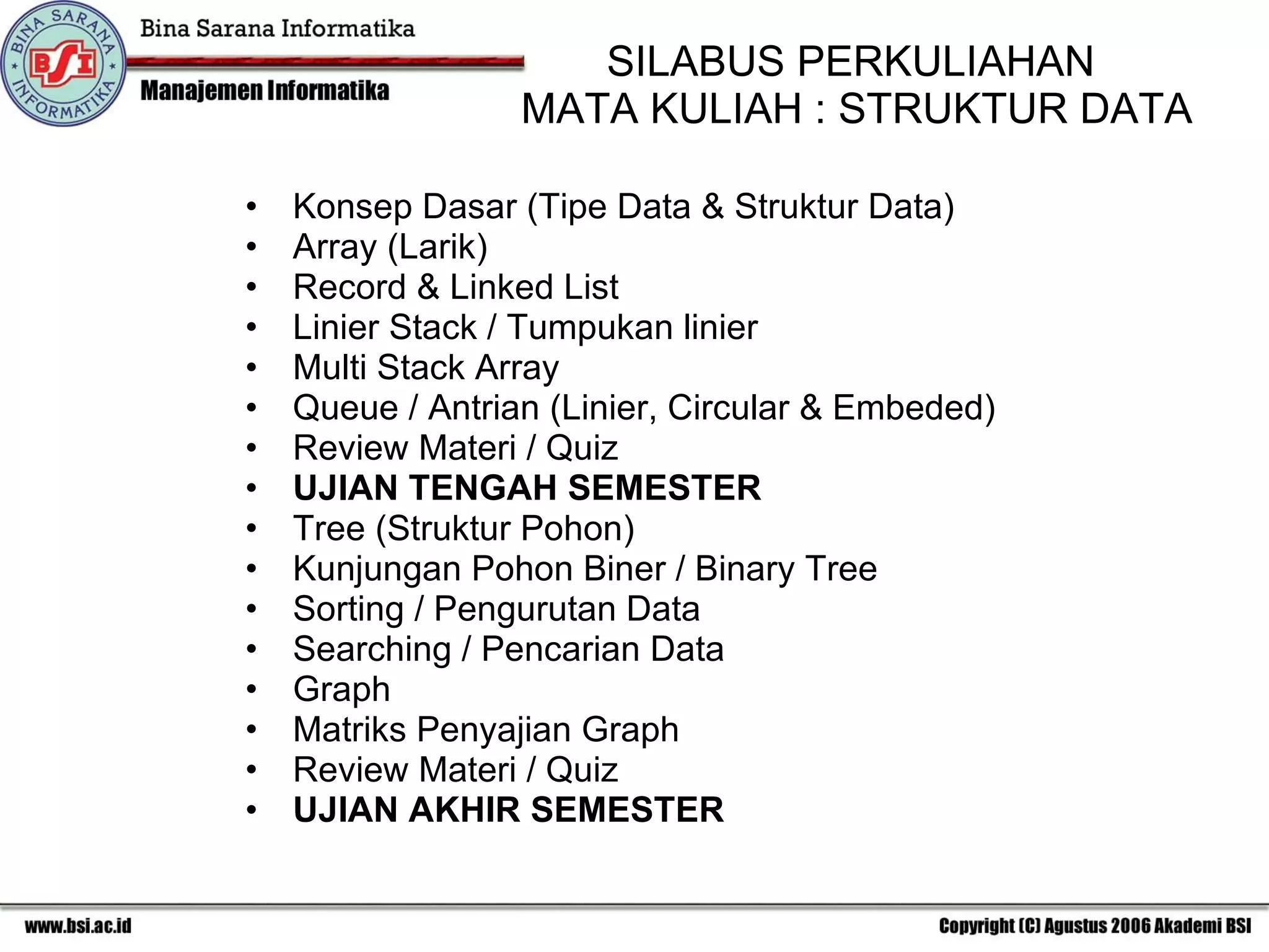 Modul struktur data | PPT