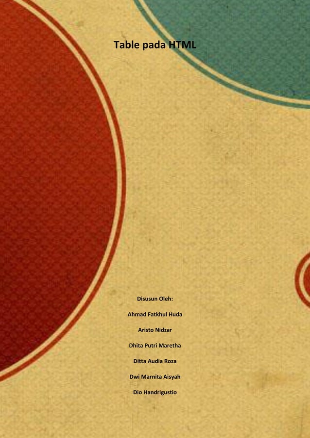 Modul table html | PDF