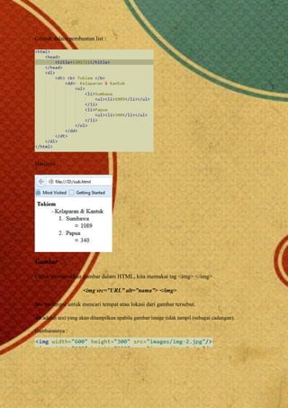 Modul table html | PDF