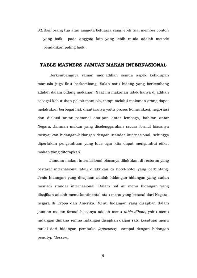 Modul table manners | PDF