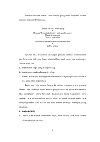 Modul table manners | PDF